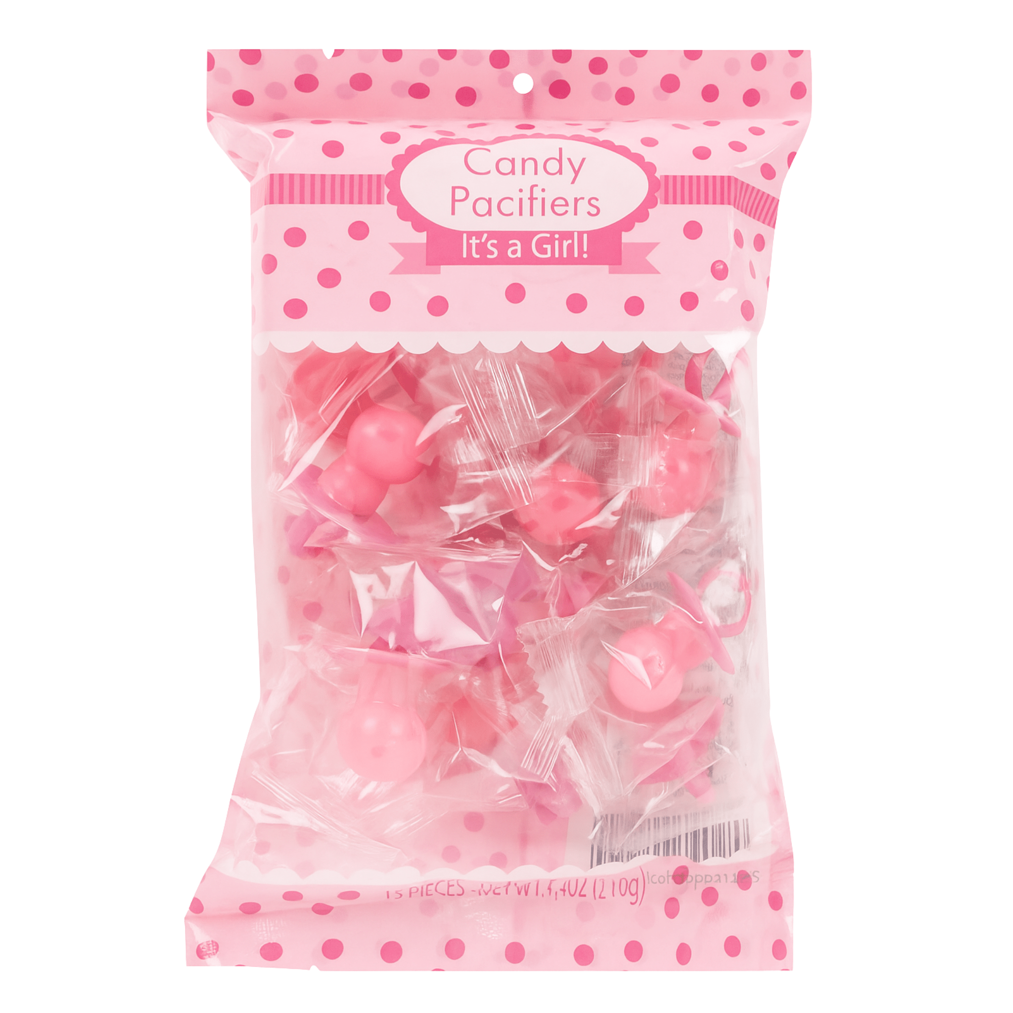 Pink Pacifier Candy 0.5 oz Peg Bag – It’s a Girl Baby Shower Favor ...